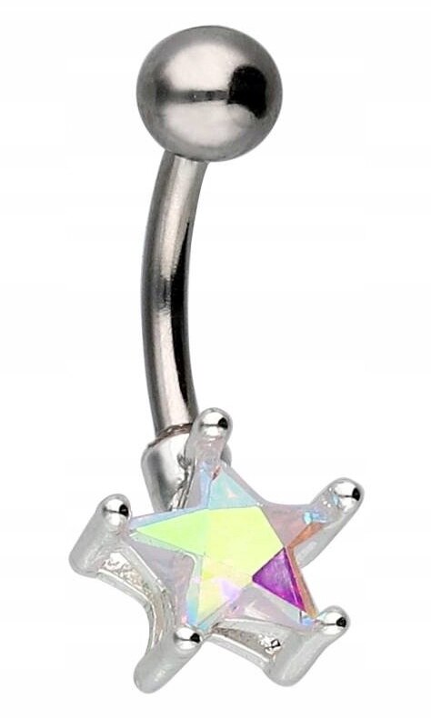 Piercing pentru buric, Six, Otel, Model stea, Argintiu - eMAG.ro