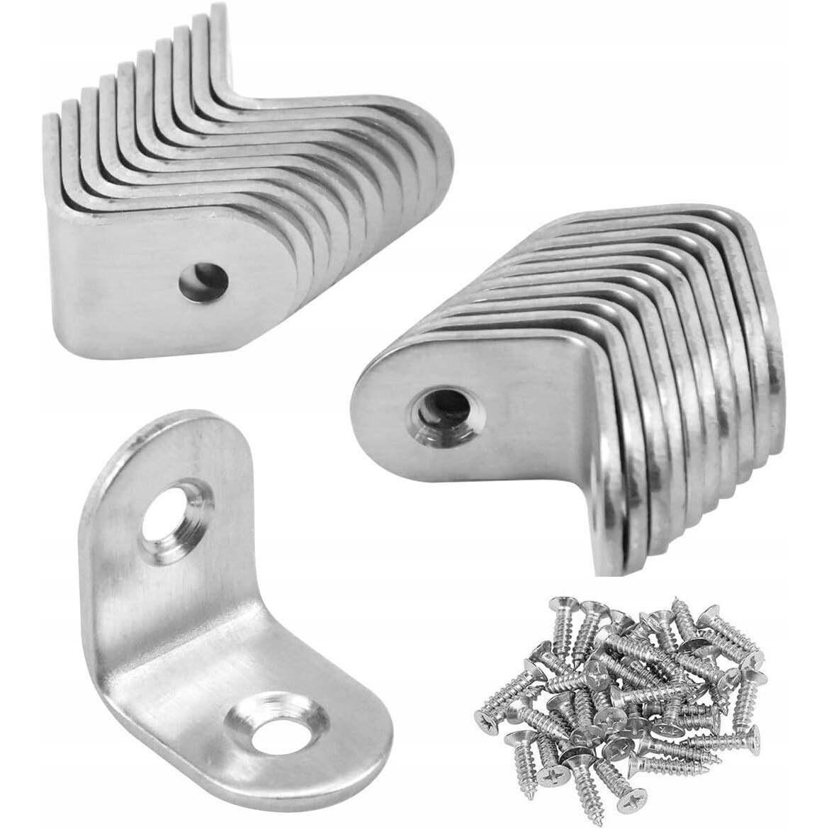 Set 30 conectori mobilier, Luka, Inox, Argintiu - eMAG.ro