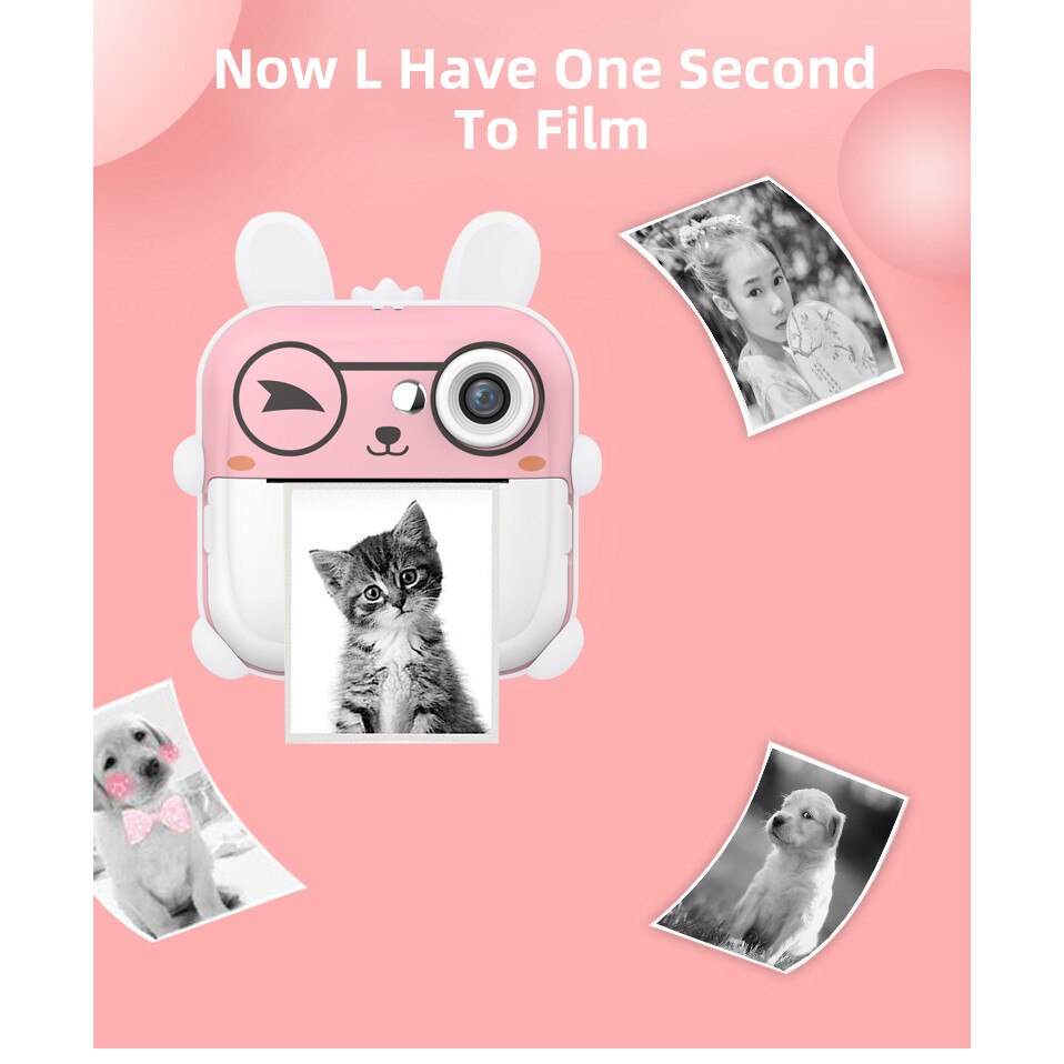 Mini camera pentru copii, 24 MP, video HD, Roz - eMAG.ro