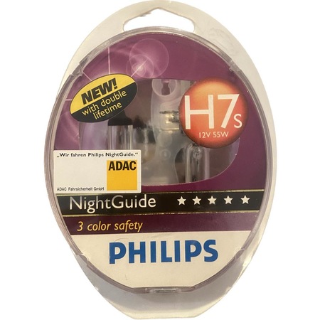 Set 2 Becuri auto PHILIPS, Night Guide H7S, 12V, 55W - eMAG.ro