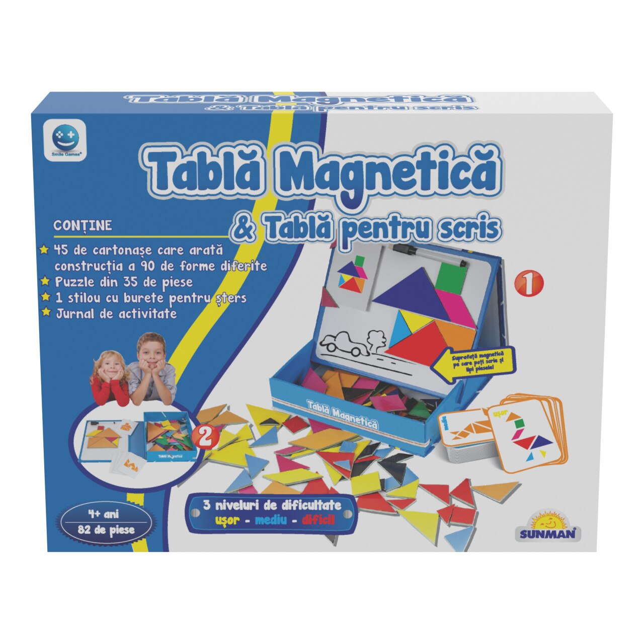 Joc Educativ Smile Games, Tabla Magnetica si Tabla pentru Scris - eMAG.ro