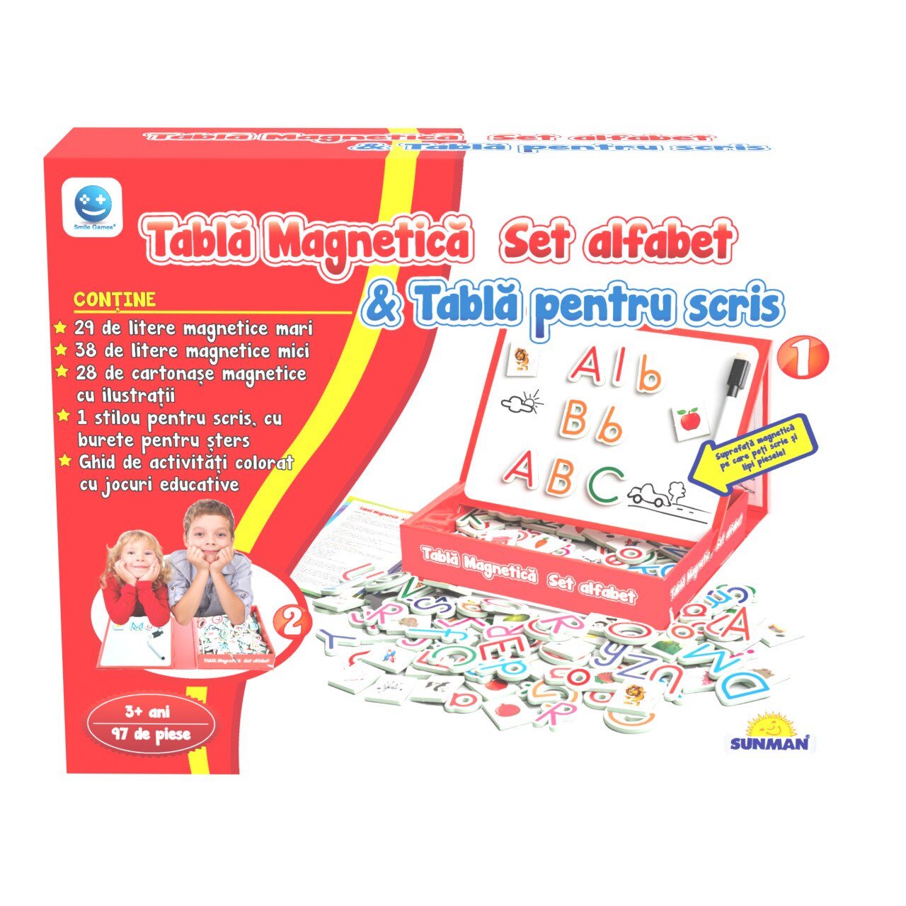 Joc Educativ Smile Games, Alfabetul pe Tabla Magnetica - eMAG.ro