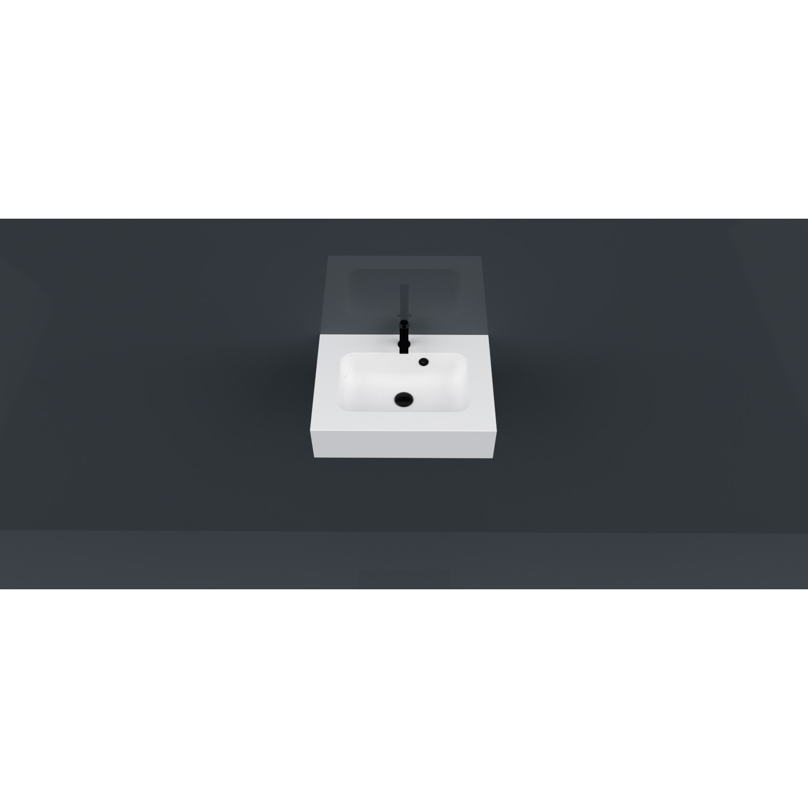 Lavoar de baie din compozit cu kit preaplin si console sustinere 600 x ...