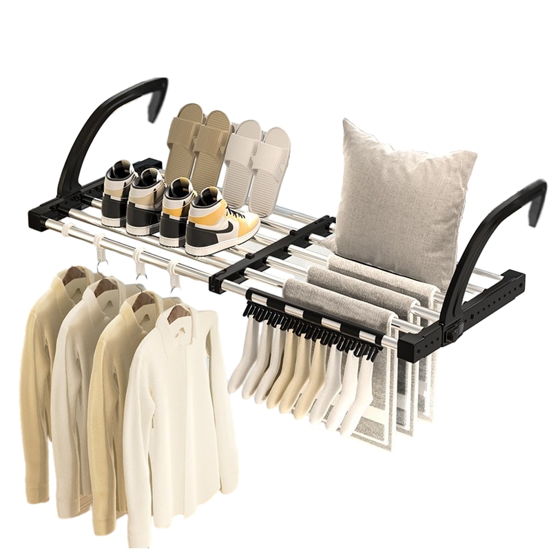 Uscator de rufe/radiator balcon, WALALLA, pliabil si telescopic, 42 ...