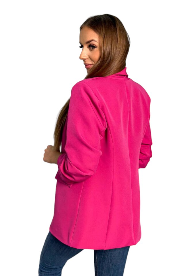 Sacou roz fucisa dama office-elegant cu captuseala masura universala s ...