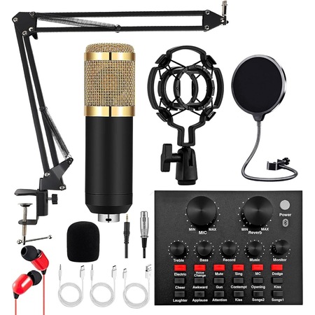 Microfon profesional de studio cu condensator cu suport pentru ...