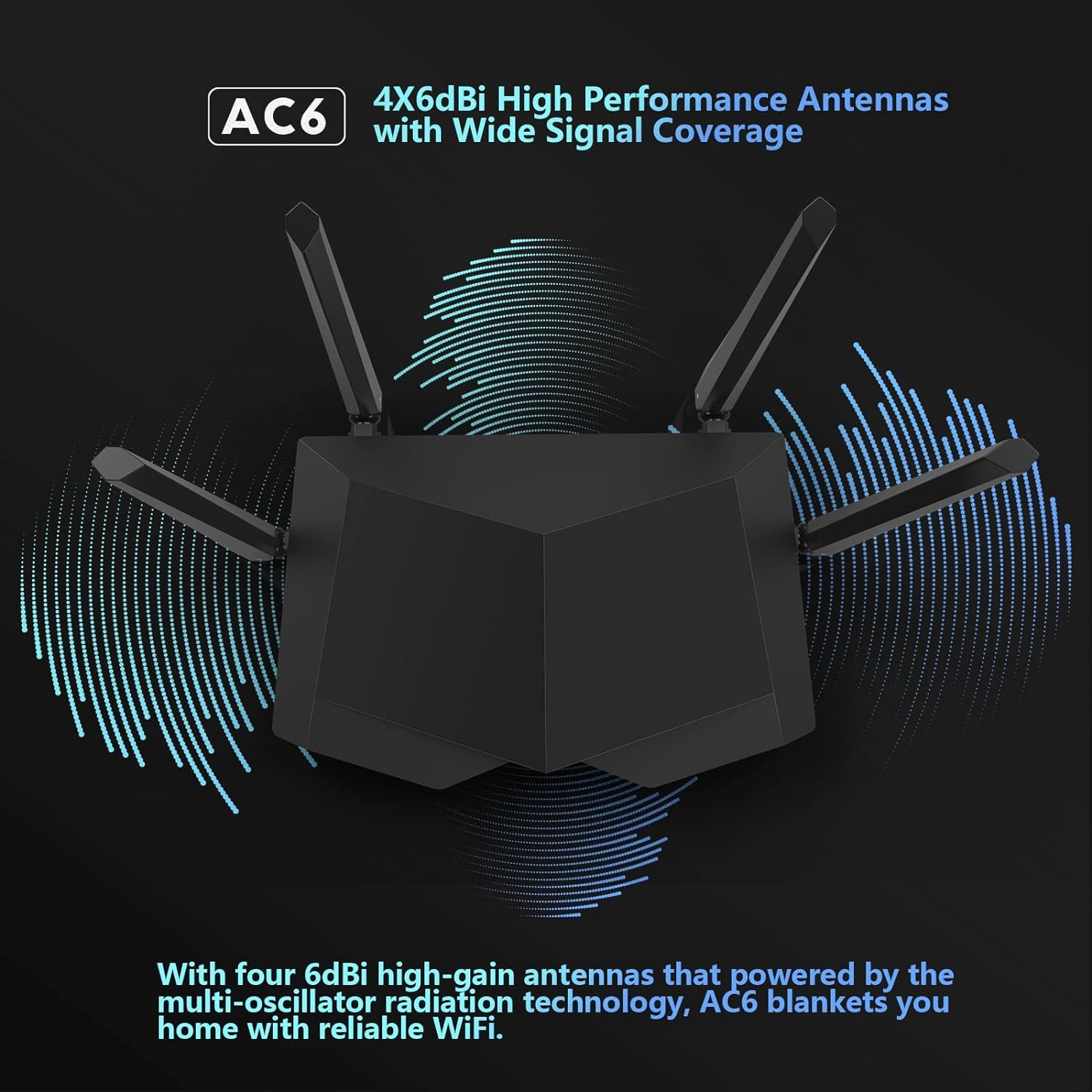 Безжичен рутер, AC1200, Excitat®, Dual-Band Gigabit, MU-MIMO ...