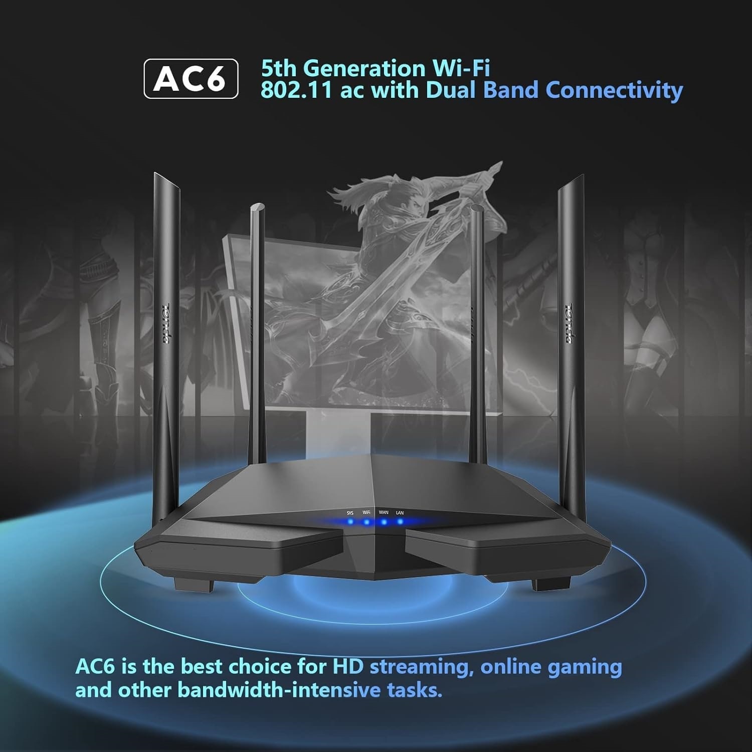 Безжичен рутер, AC1200, Excitat®, Dual-Band Gigabit, MU-MIMO ...