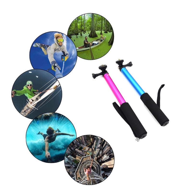 Selfie Stick 30cm - 92cm Argintiu cu Prindere Surub 1/4 si prindere ...