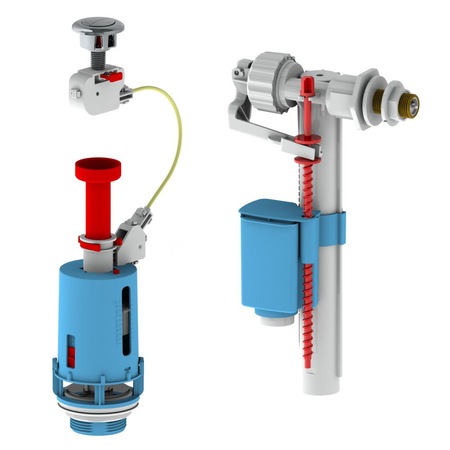 Mecanism WC doua butoane 3/6 L cu robinet flotor MFS-01 Sanobi - eMAG.ro