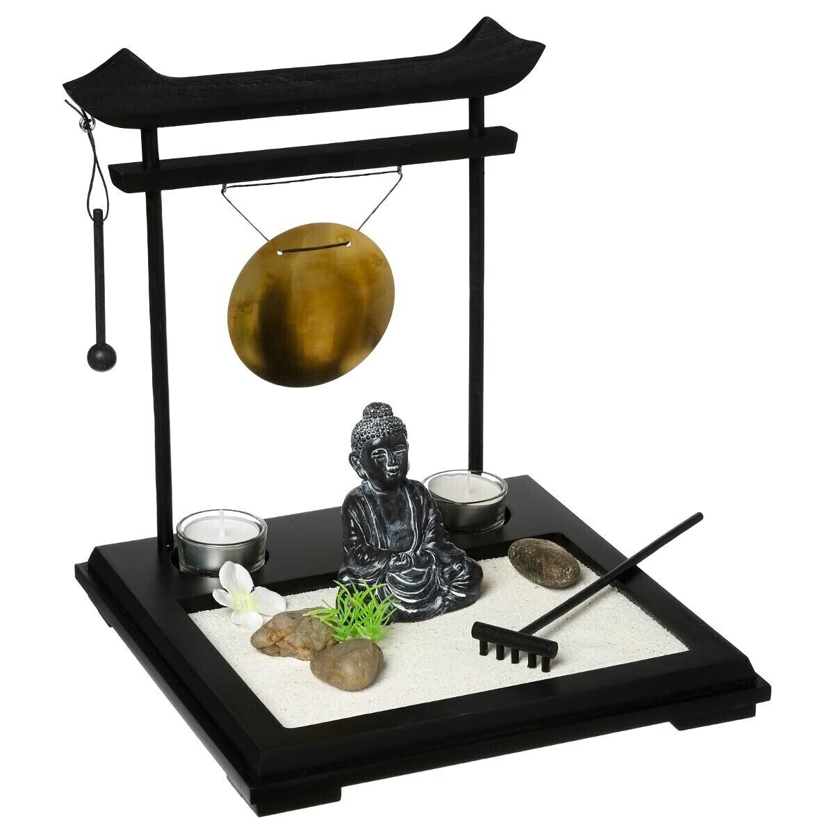 Gradina Zen, metal, negru, 26x26 cm - eMAG.ro