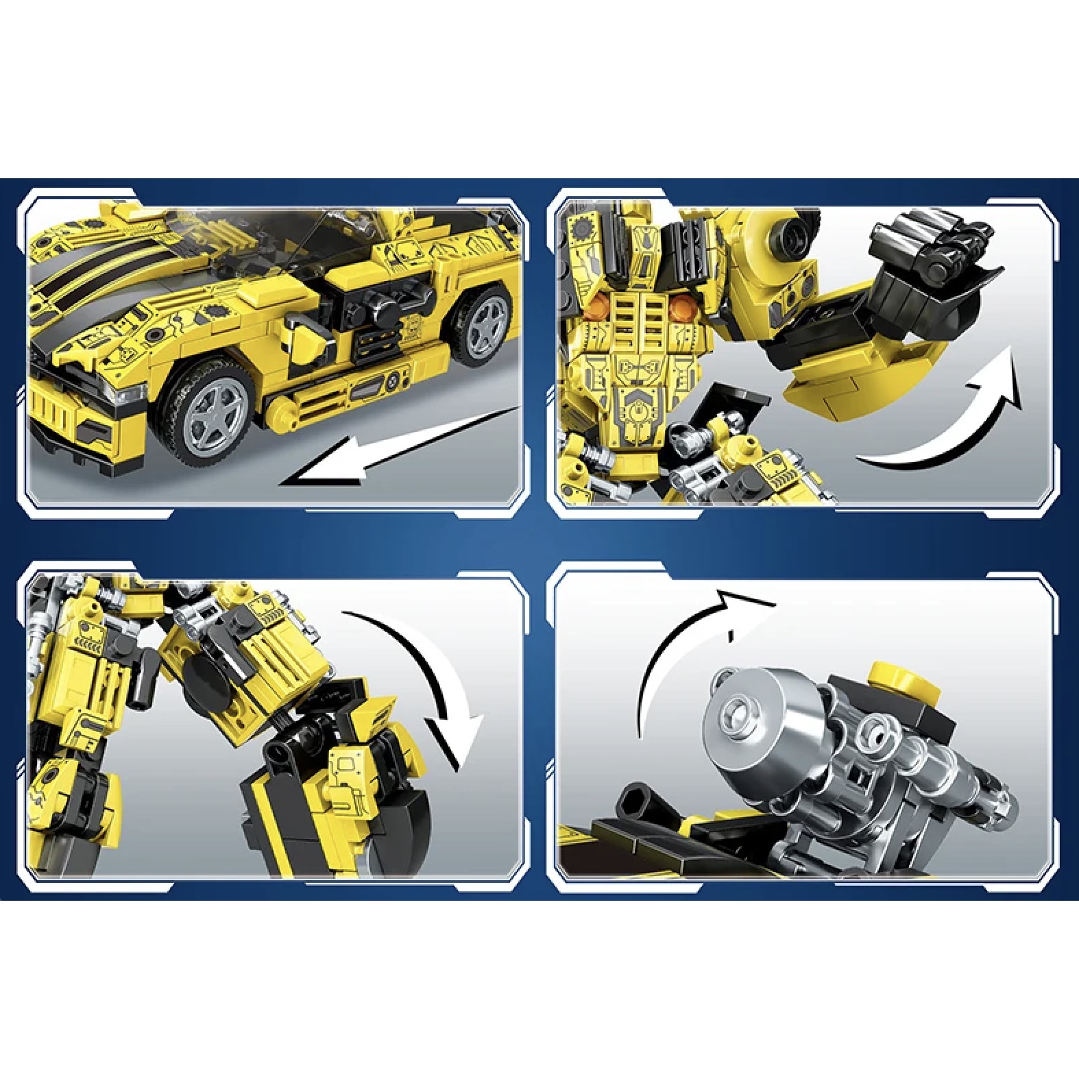 Set de constructie LW, Transformers 2 in 1 - Bumblebee, 792 piese, 6 ...