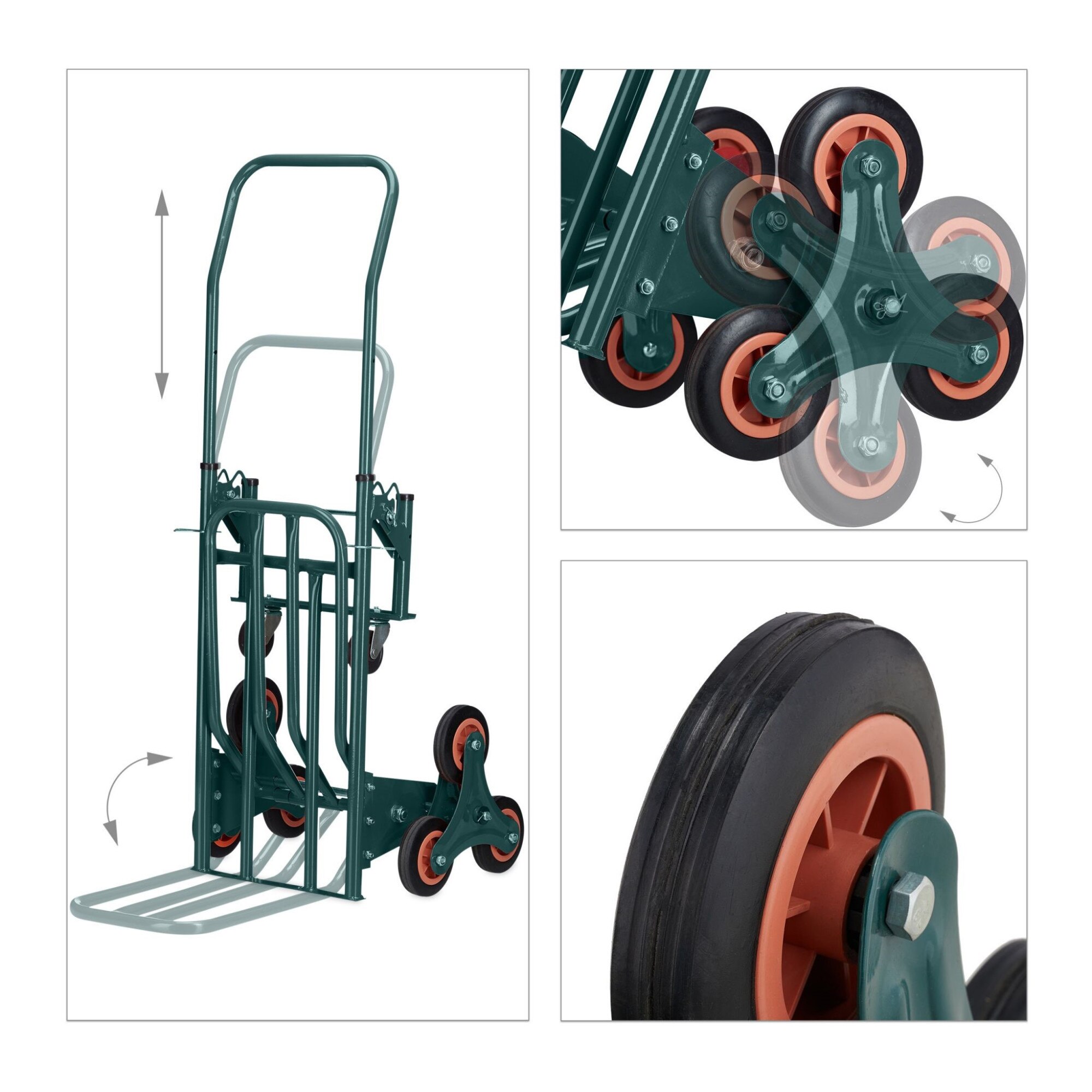 Carucior de transport 2in1, cu roti triple pentru urcatul scarilor ...