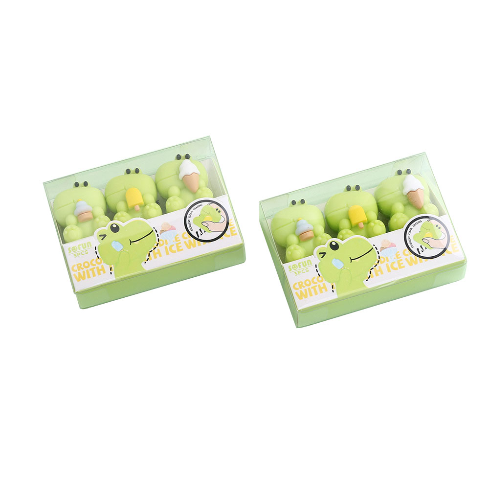 Set 2 cutii radiere pentru copii, Verde - eMAG.ro