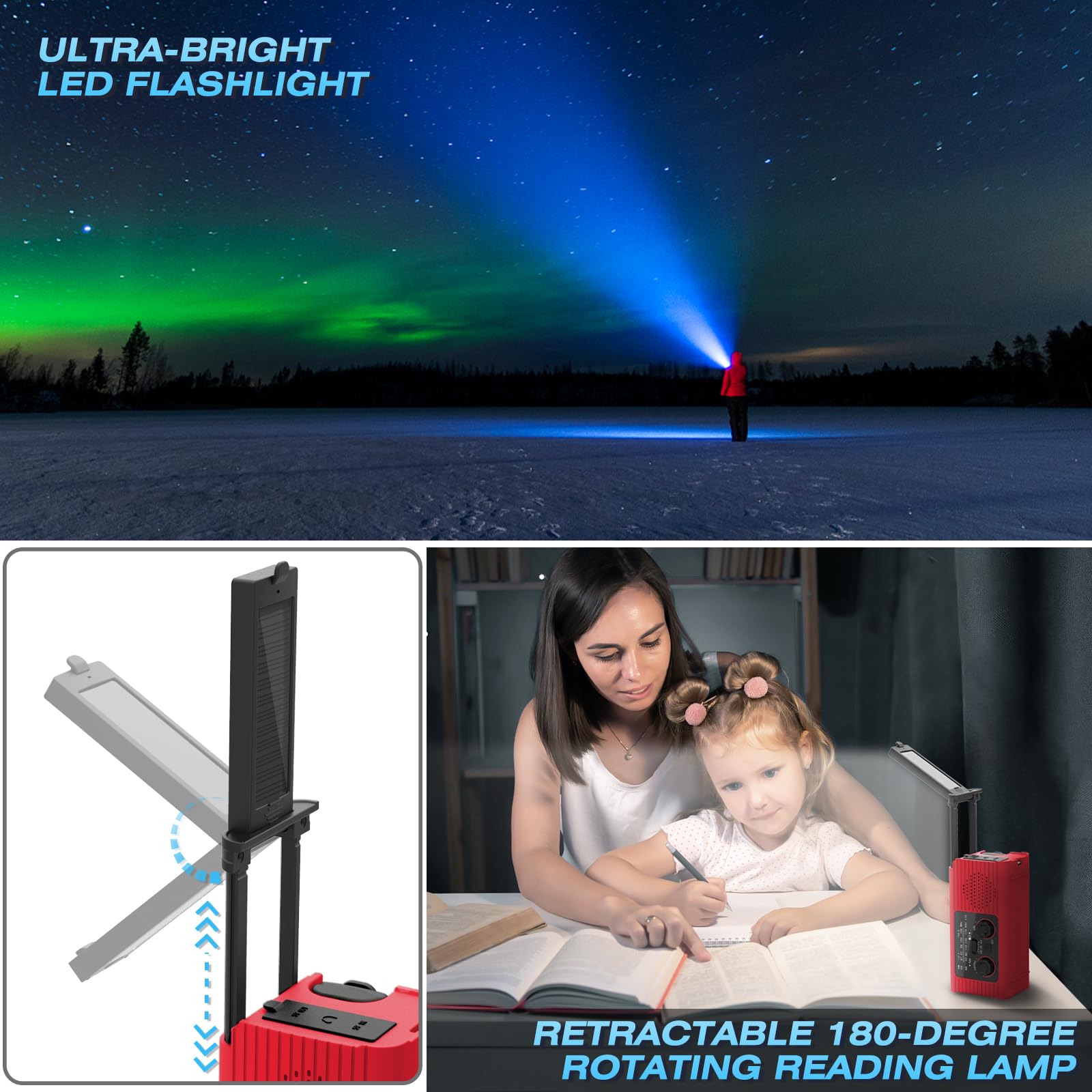 Radio de urgenta, WALALLA, AM/FM NOAA, 2000 mAh, cu lanterna LED, Power ... Radio de urgenta, WALALLA, AM/FM NOAA, 2000 mAh, cu lanterna LED, Power ...