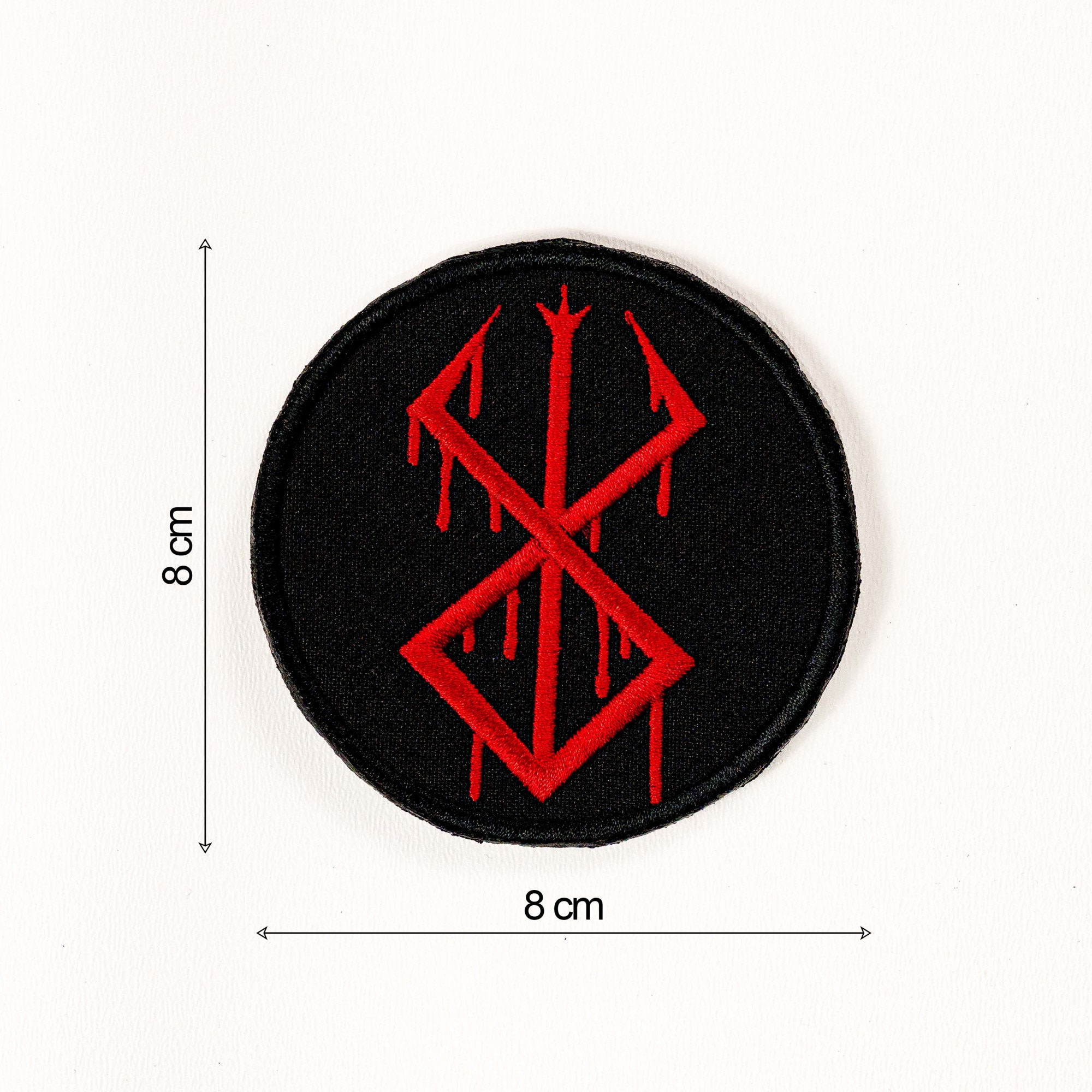 Бродирана нашивка - Berserk sacrifice symbol модел 1, червено черно ...
