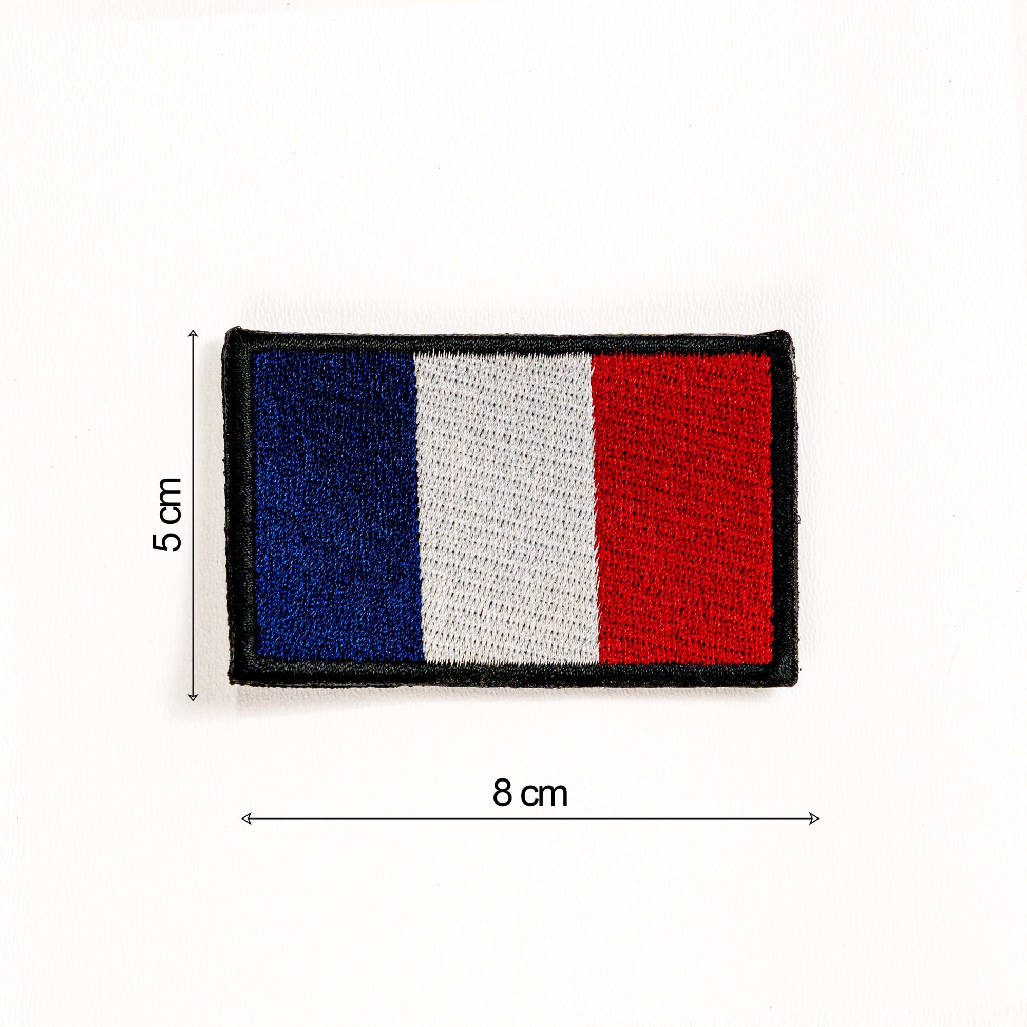 Petic brodat - Steag Franta cu margine neagra, 8x5 cm - eMAG.ro