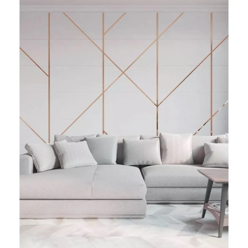 Platbanda autoadeziva confectionata din inox, culoare Auriu Rose ...