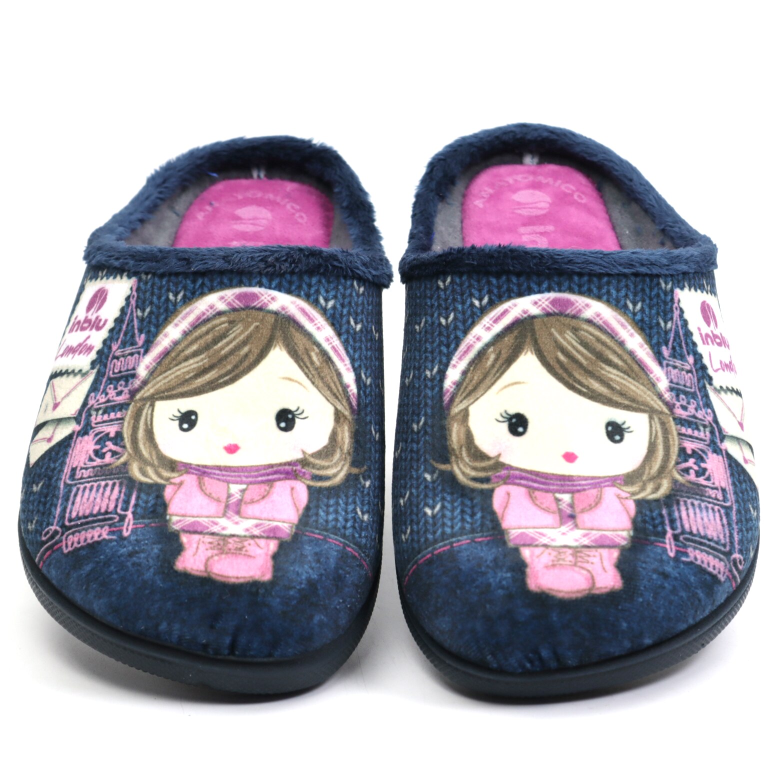 Дамски домашни чехли EC92 морско синьо, Inblu, 36 EU - eMAG.bg