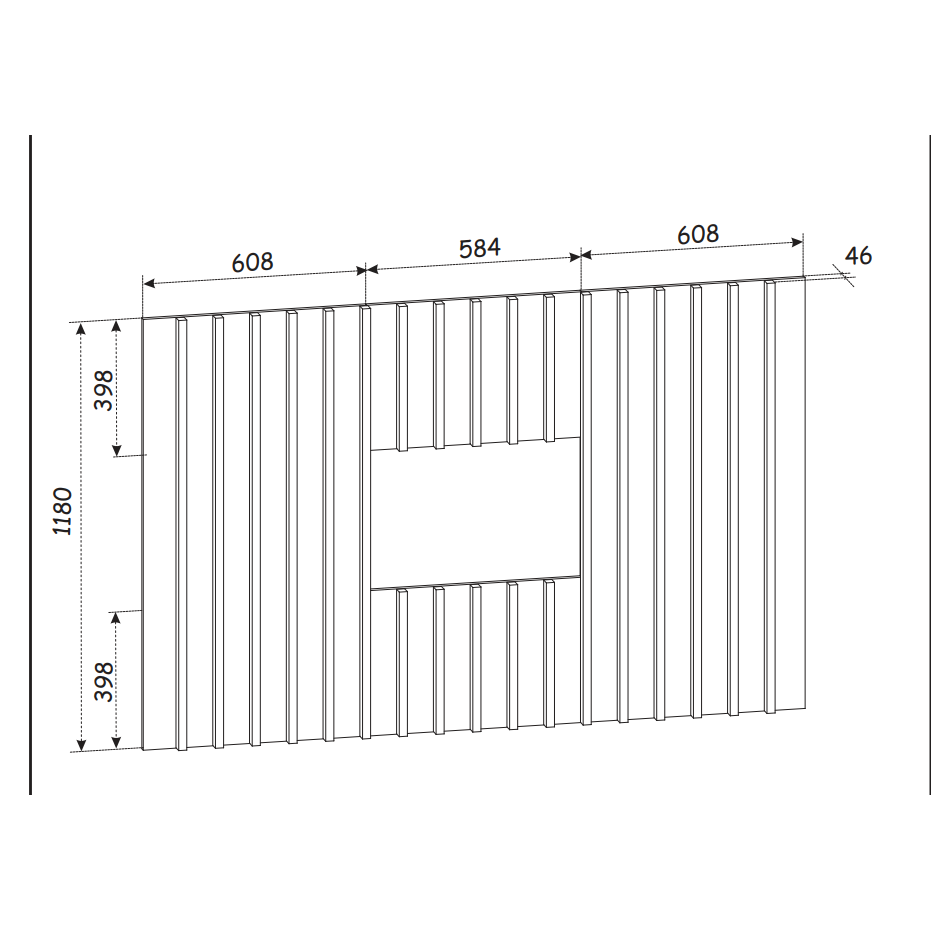 Set mobila living, suspendata, prindere perete, cu riflaj inclus, usi ...