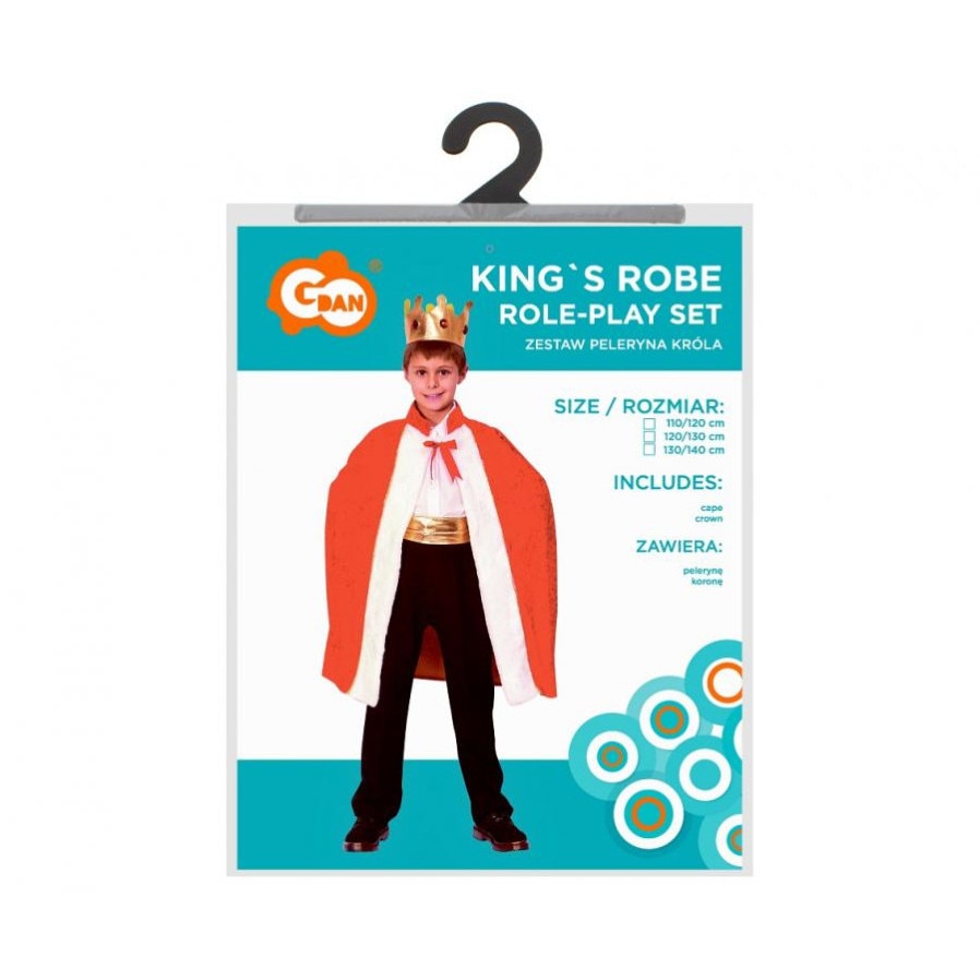 Costum carnaval Rege pentru copii 7 - 9 ani cu pelerina si coroana ...