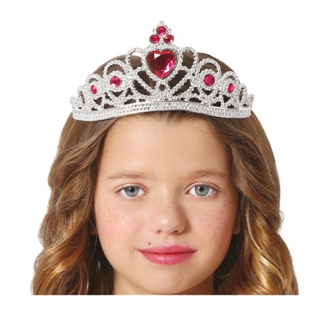 Bentita argintie cu inima roz, de printesa - eMAG.ro