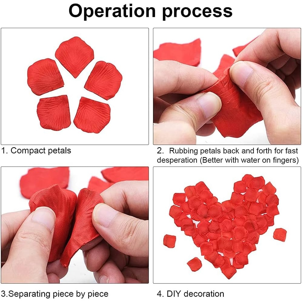 Petale de Trandafir din matase artificiala, Decor romantic pentru nunta ...