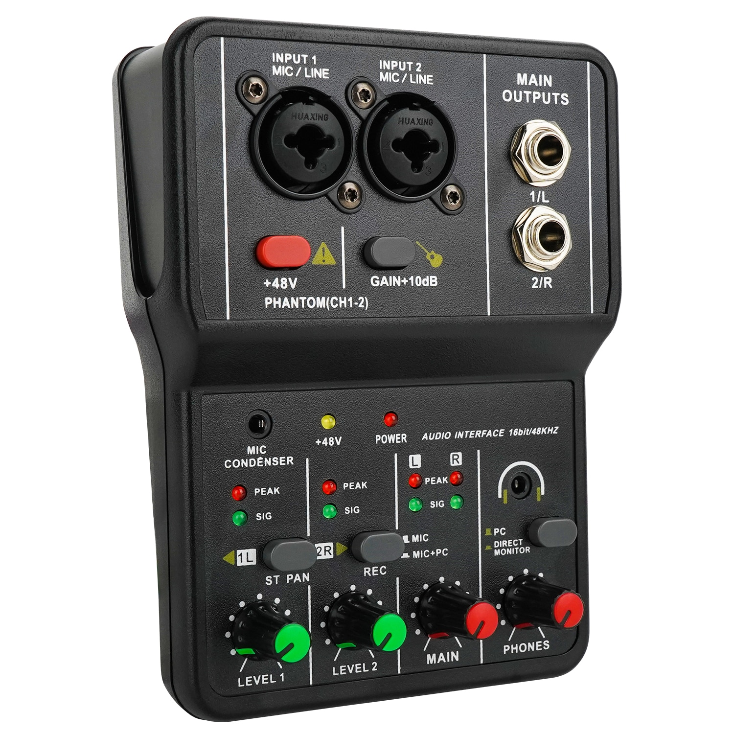 Mini mixer audio cu 2 canale, JESWO, Negru - eMAG.ro