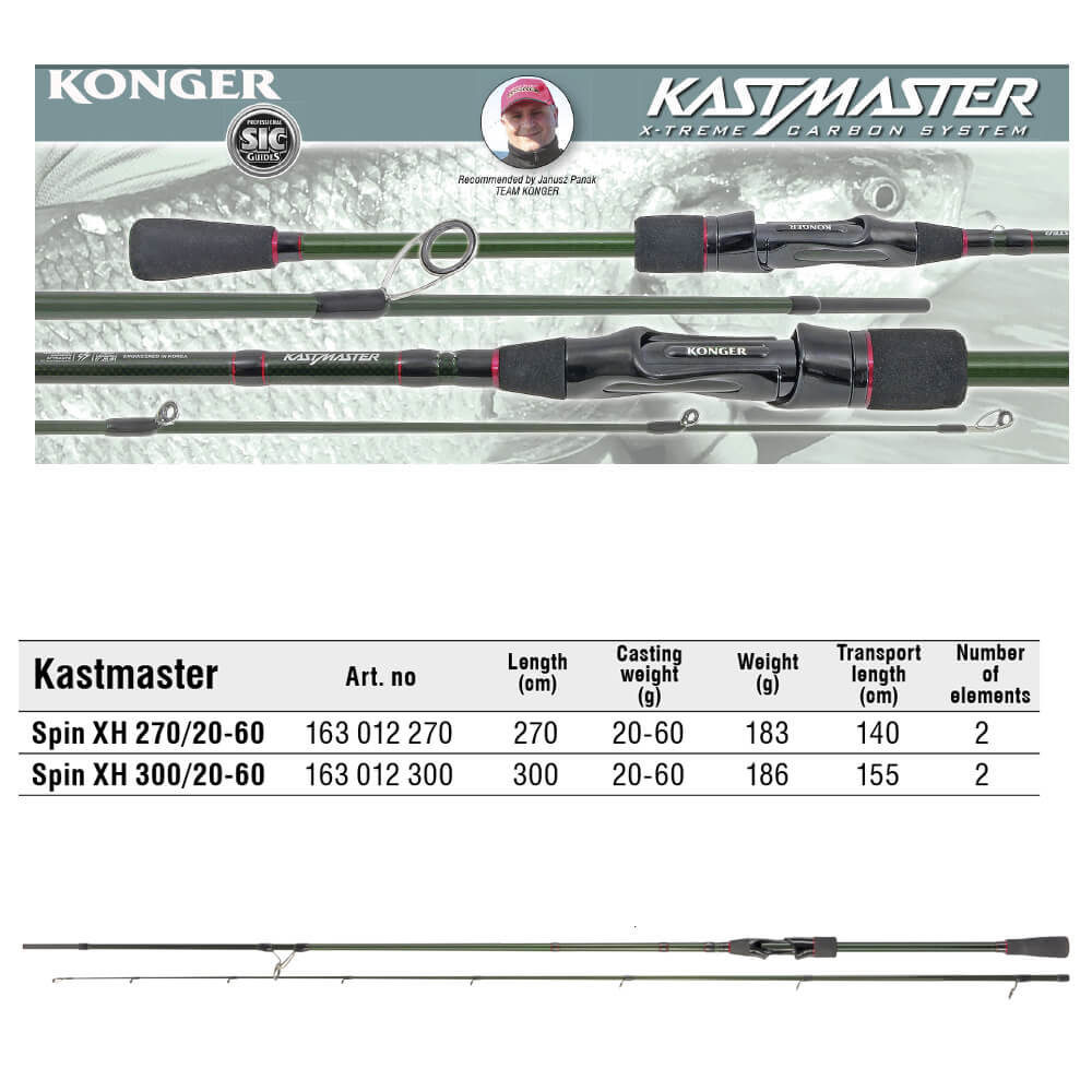 Lanseta Spinning Konger Kastmaster Spin XH, 2.70m, 20-60gr, din 2 ...