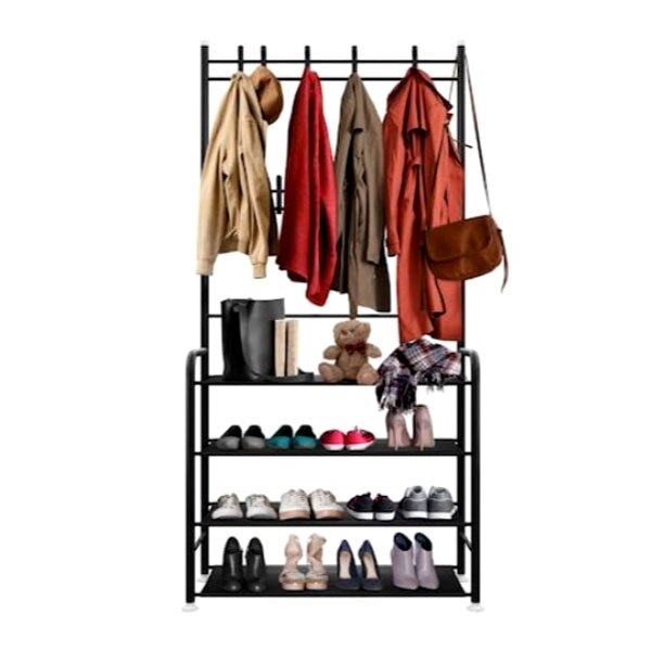 Cuier cu pantofar metalic cu 4 rafturi ShopHome - eMAG.ro