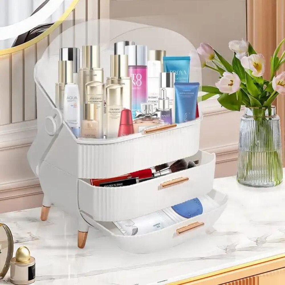 Set organizator portabil de mare capacitate pentru cosmetice NicRONet ...