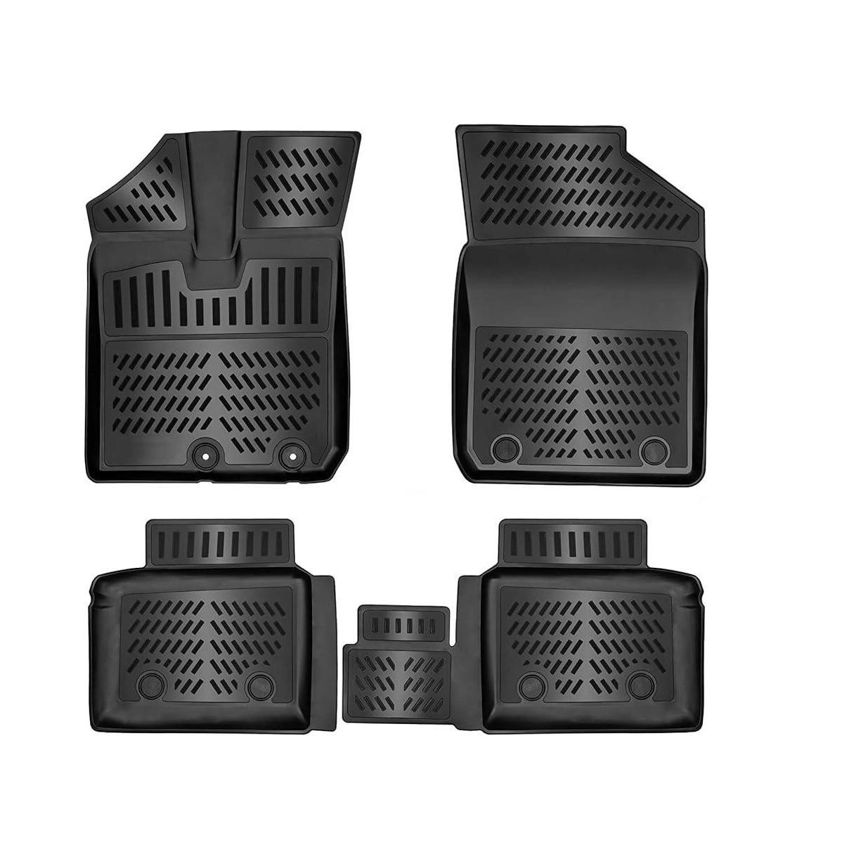 Set 5 covoare cauciuc tip tavita compatibile Dacia Spring incepand cu 2021 - eMAG.ro