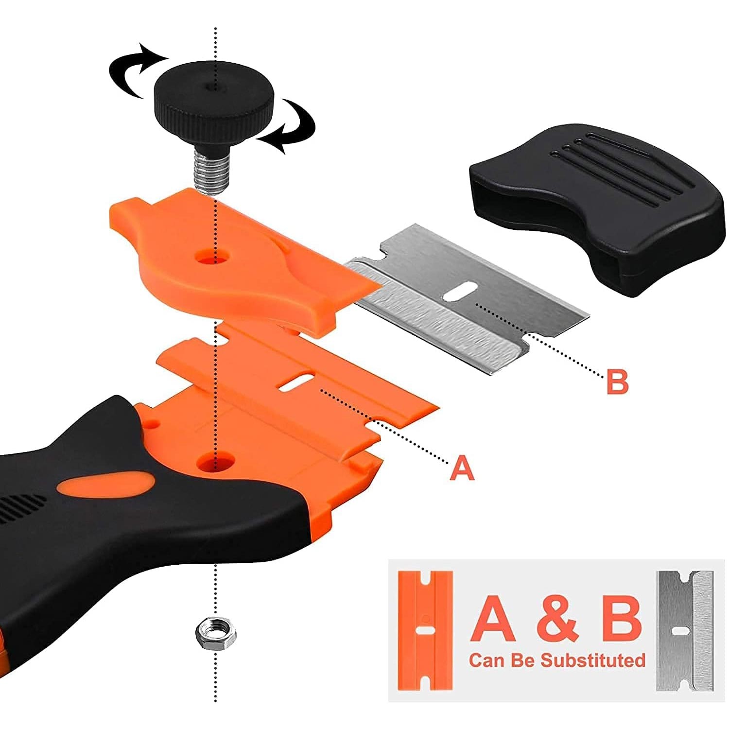 Set spaclu razator, RASK, multifunctional, cu 20 lame, Multicolor - eMAG.ro