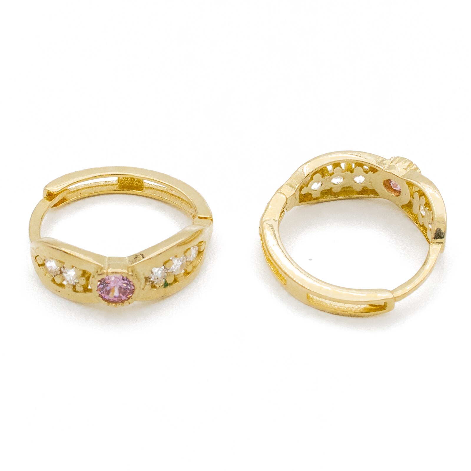 Cercei Piatra Roz Aur 14k - eMAG.ro