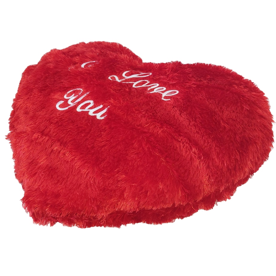 Perna Inima Mare 50cm UraMag, Mesaj "I love you", Rosu/Alb - eMAG.ro