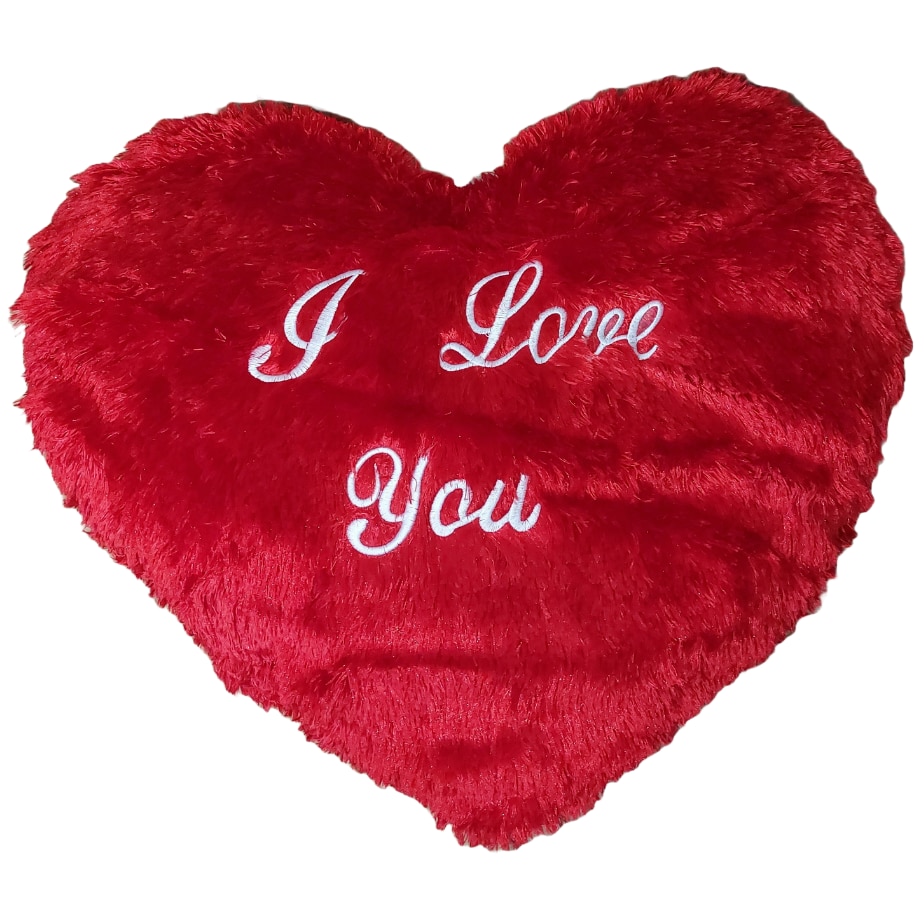 Perna Inima Mare 50cm UraMag, Mesaj "I love you", Rosu/Alb - eMAG.ro