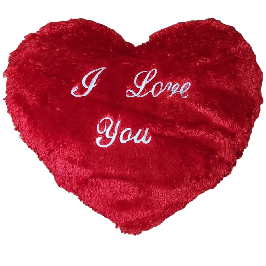 Perna Inima Mare 50cm UraMag, Mesaj "I love you", Rosu/Alb - eMAG.ro