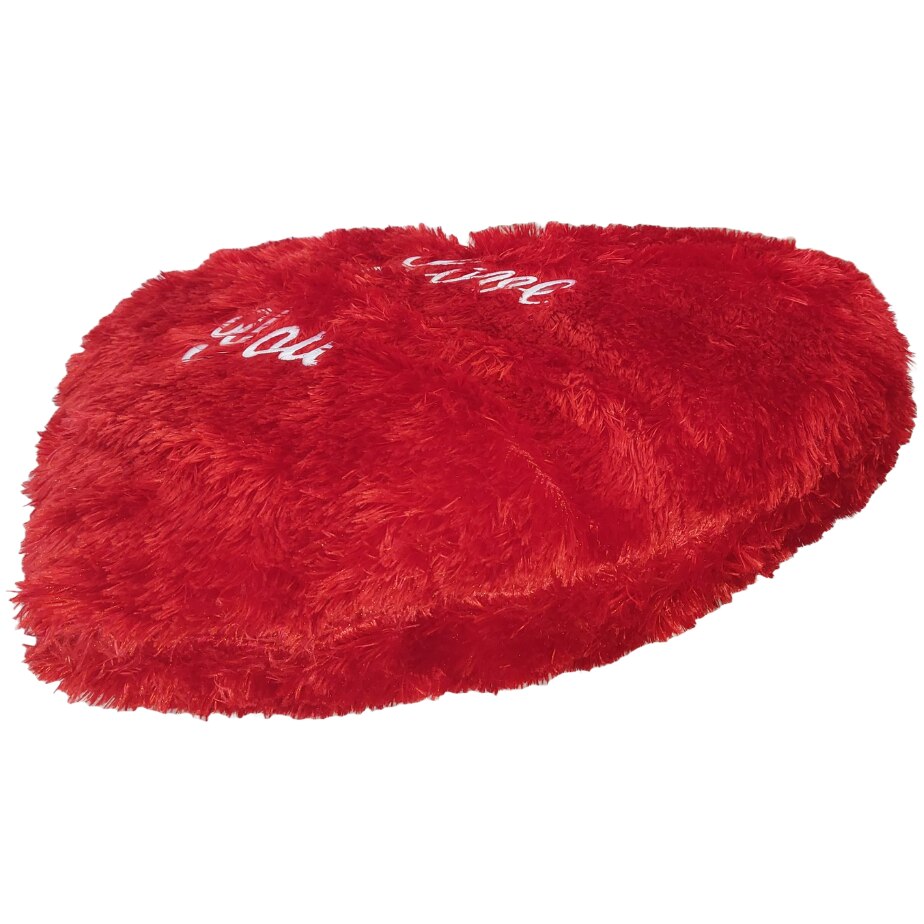 Perna Inima Mare 50cm UraMag, Mesaj "I love you", Rosu/Alb - eMAG.ro