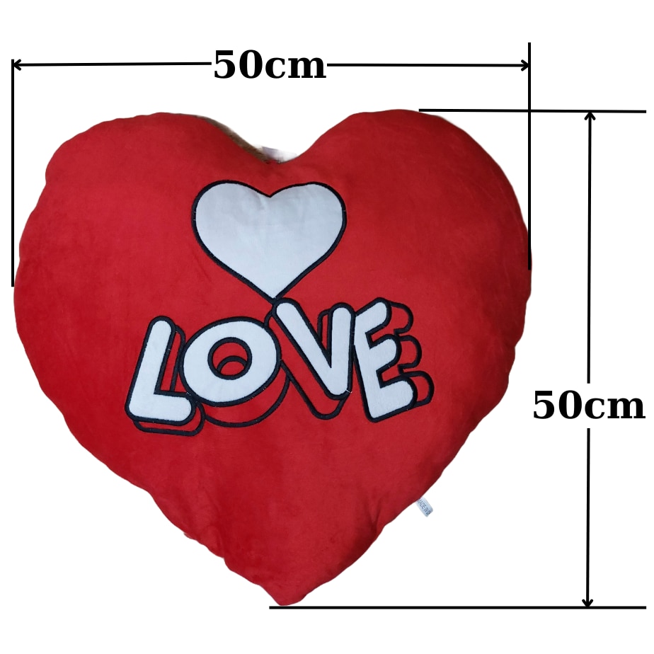 Perna Inima Mare 50cm UraMag, Mesaj "Love", Rosu/Negru/Alb - eMAG.ro