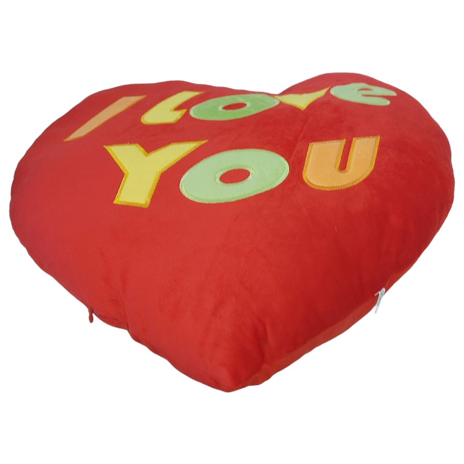 Perna Inima Mare 50cm UraMag, Mesaj "I love you", Rosu/Multicolor - eMAG.ro