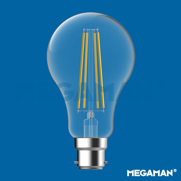 Set 2 becuri LED cu Filament Megaman A60, B22, 11W (100W), 1521 lm ...