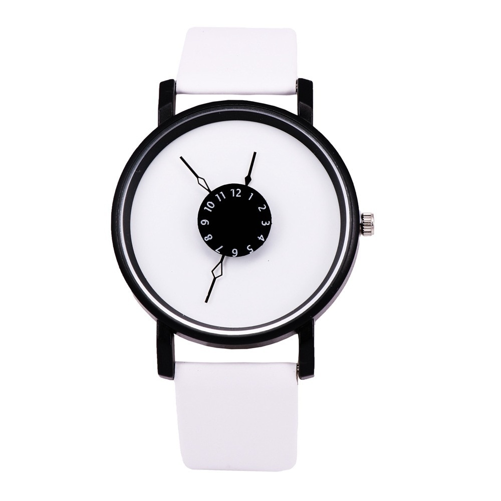 Ceas de mana rotund analog, model creativ cu sageti, mecanism quartz ...