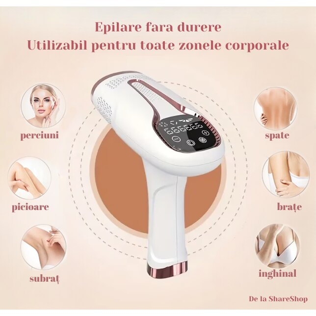 Epilator IPL ShareShop, epilare definitiva fara durere, 999.999 ...