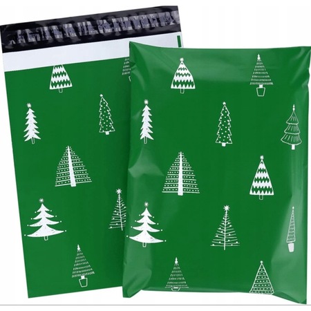 Set 60 plicuri auto-adezive pentru ambalare cadou, Luka, Plastic, Verde ...