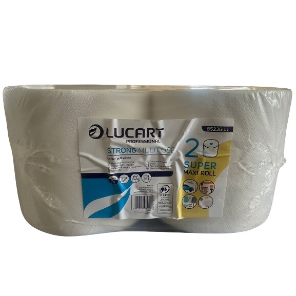 Hartie rola industriala Lucart Strong Multiuse 760, 2 str, alba, 175 m ...