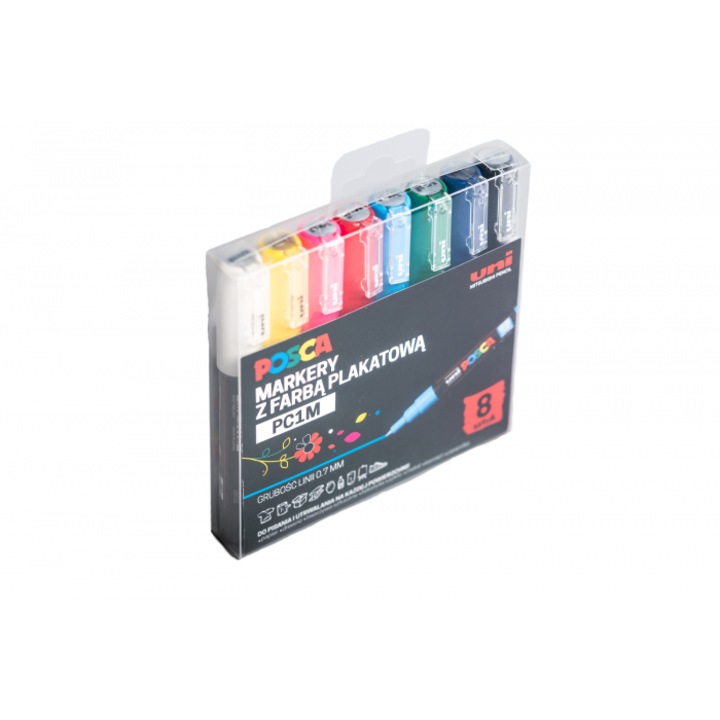 Set 8 markere, Posca, Multicolor - eMAG.ro