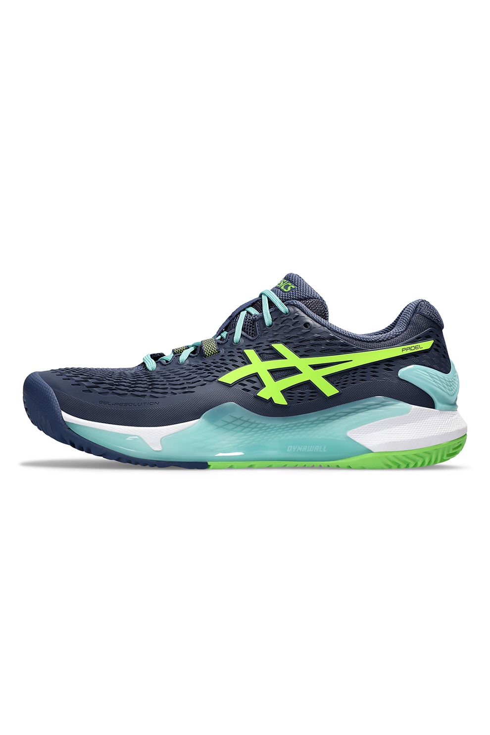 Asics, Обувки Gel-Resolution 9 Padel, Тъмносин, Лайм зелено, 9 - eMAG.bg