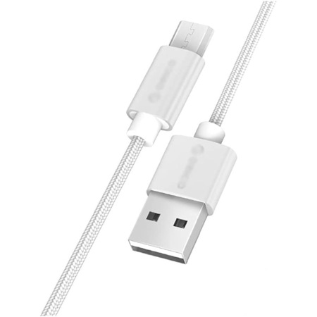 Cablu micro usb nylon 1m alb - eMAG.ro