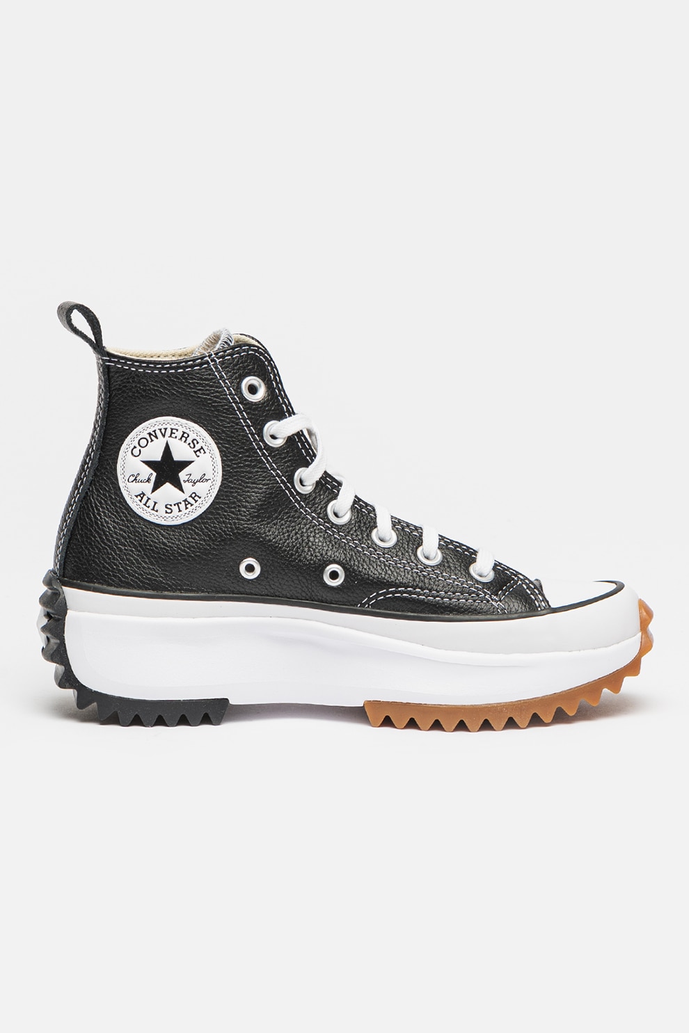 Converse, Pantofi sport unisex de piele Run Star Hike, Negru, Alb optic ...