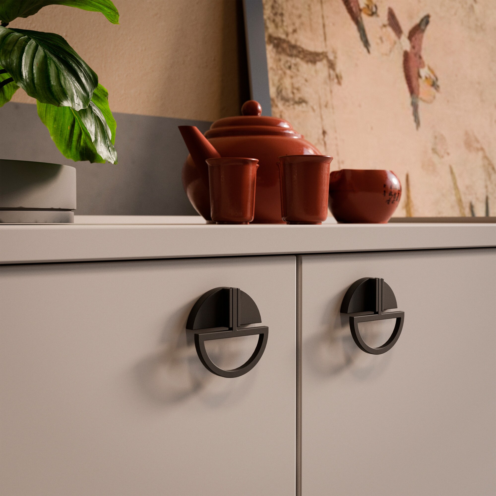 Buton mobila Istanbul 32mm ø 64mm negru mat - eMAG.ro